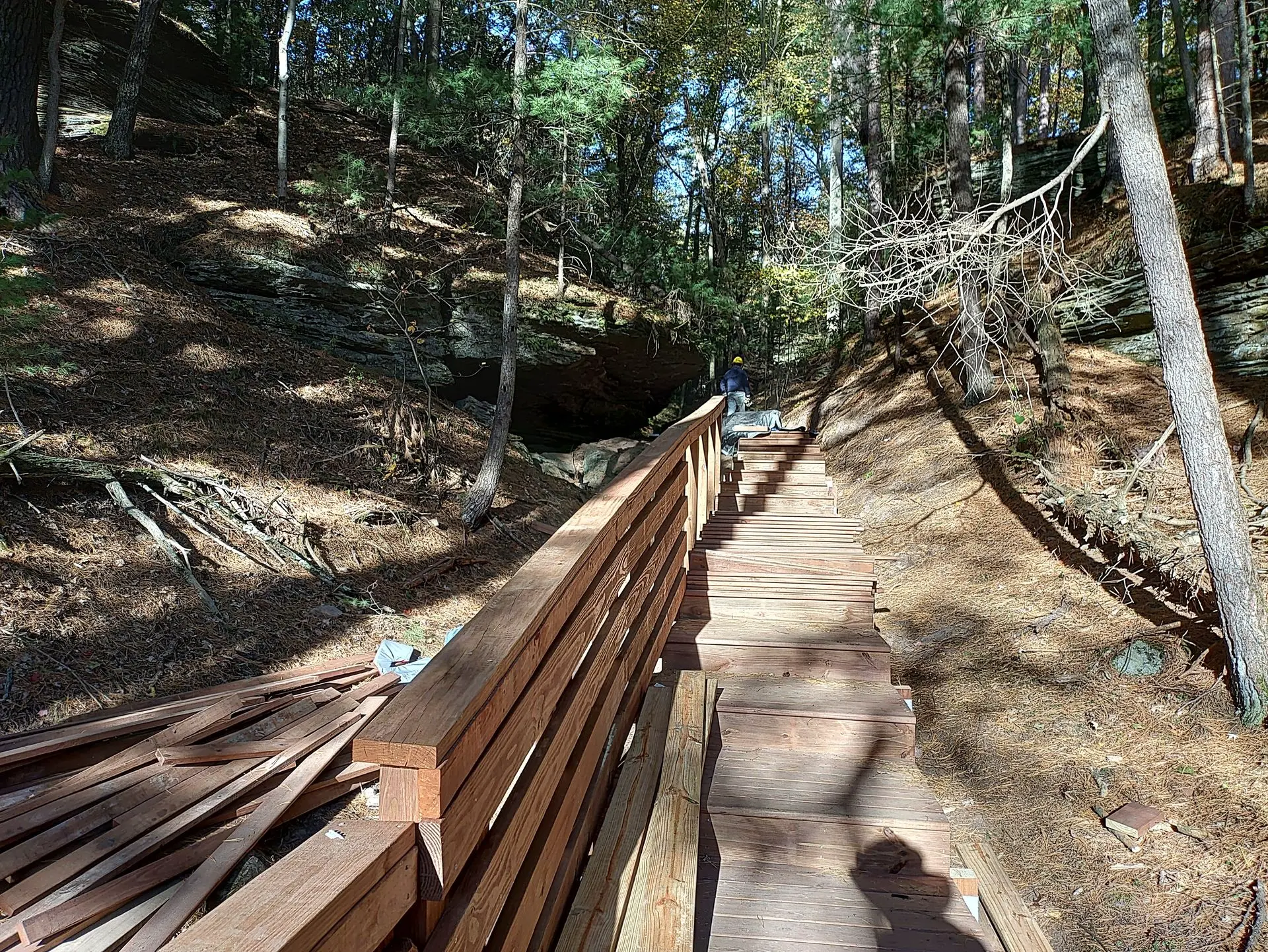 Upham Woods Island Landing, Stairs and Boardwalk in Wisconsin Dells ...